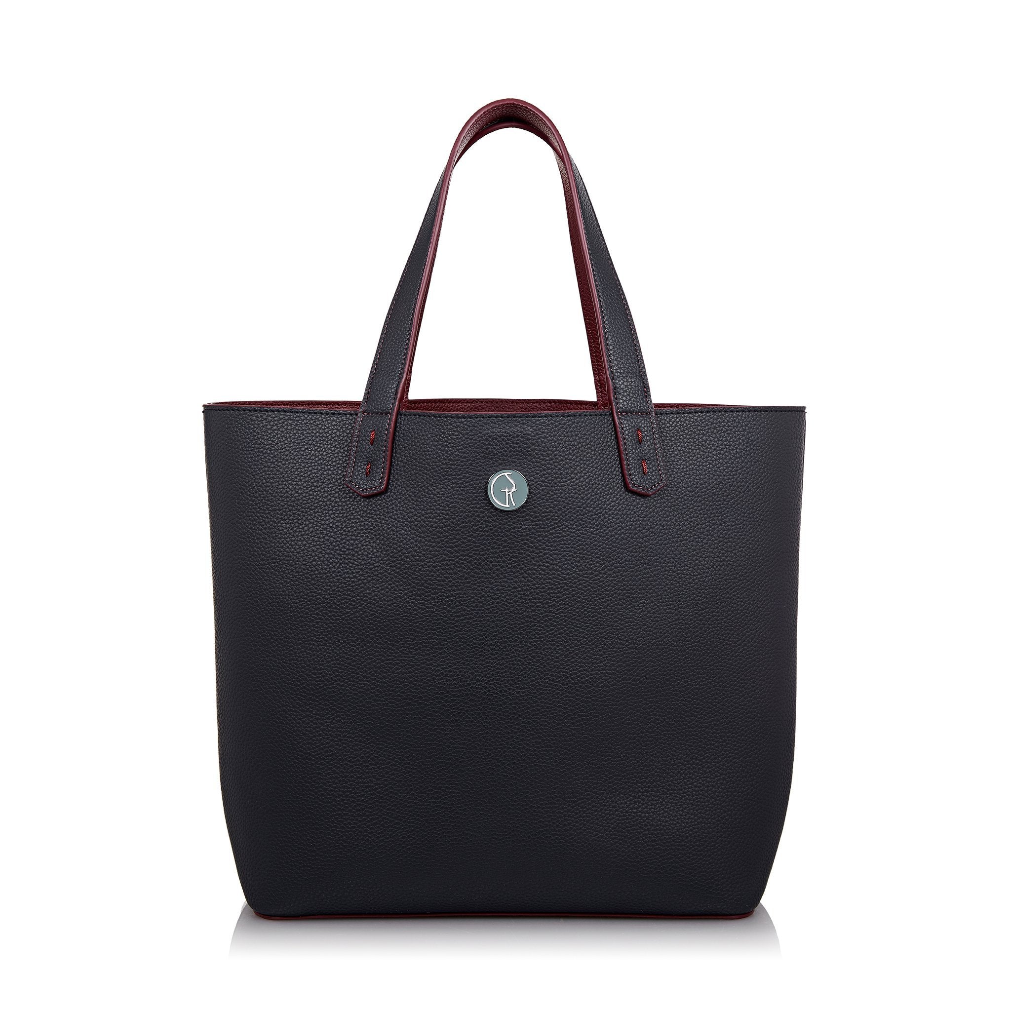 Navy and Burgundy Designer Handbag | The Morphbag by GSK