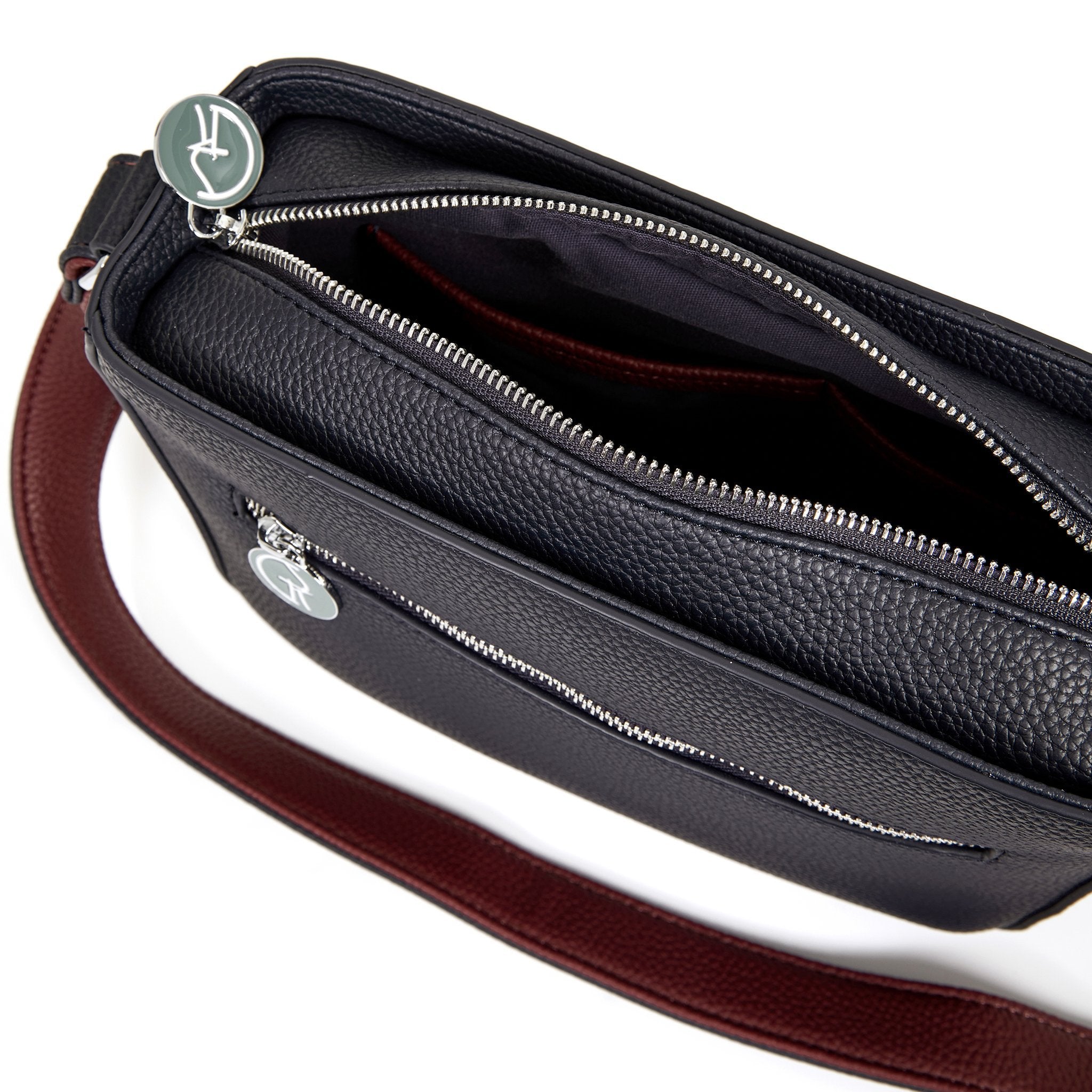Navy and Burgundy Designer Handbag | The Morphbag by GSK